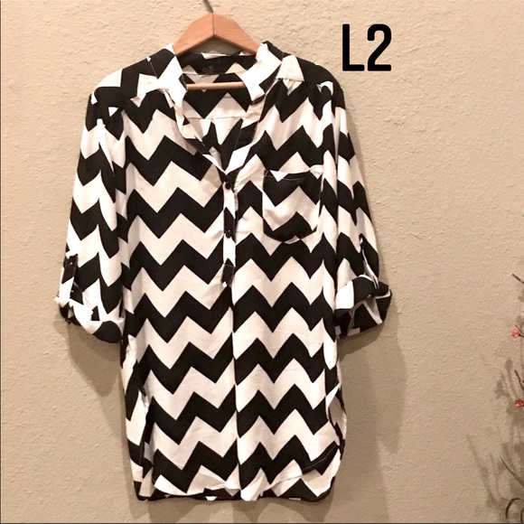 Cals | Tops | Chevron Blouse | Poshmark